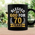 70Th Birthday Man Woman Blessed By God For 70 Years Coffee Mugs ...