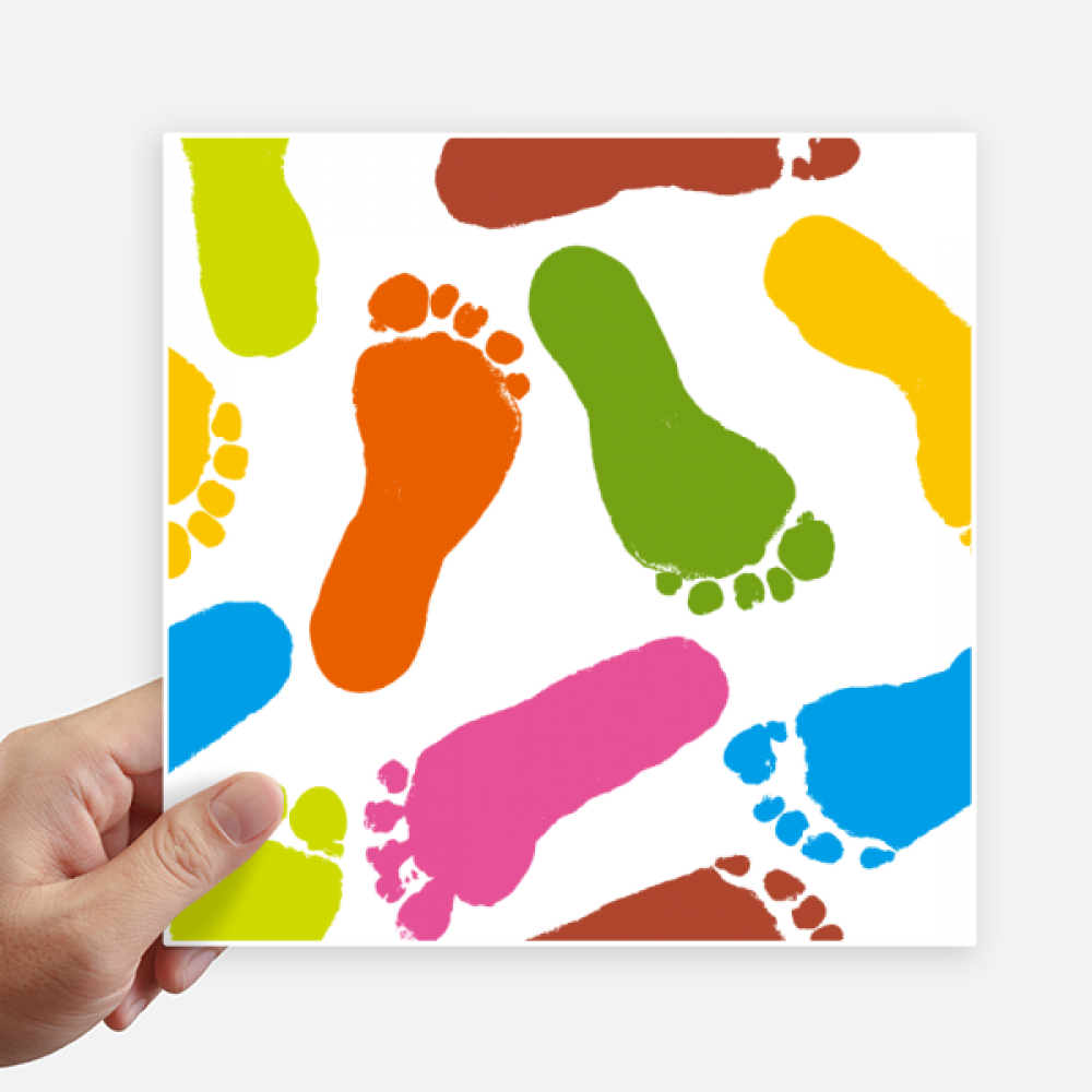 Colorful Footprint Modern Style Fashion Poster Sticker Tags Wall ...