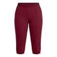 Besolor Plus Size Capri Leggings for Women Elastic High Waisted Cinch ...
