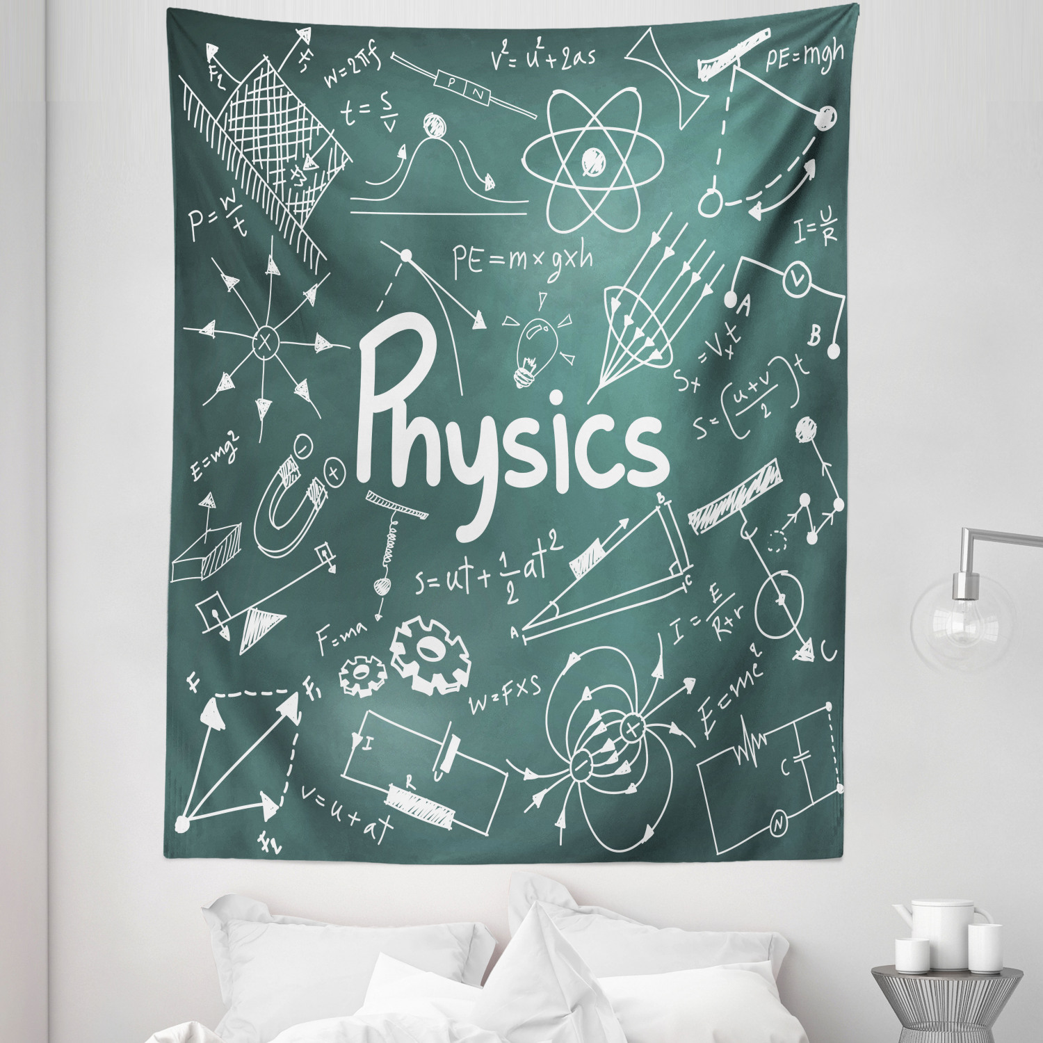 Science Tapestry, Physics Science Theme Mathematical Formula Equation ...