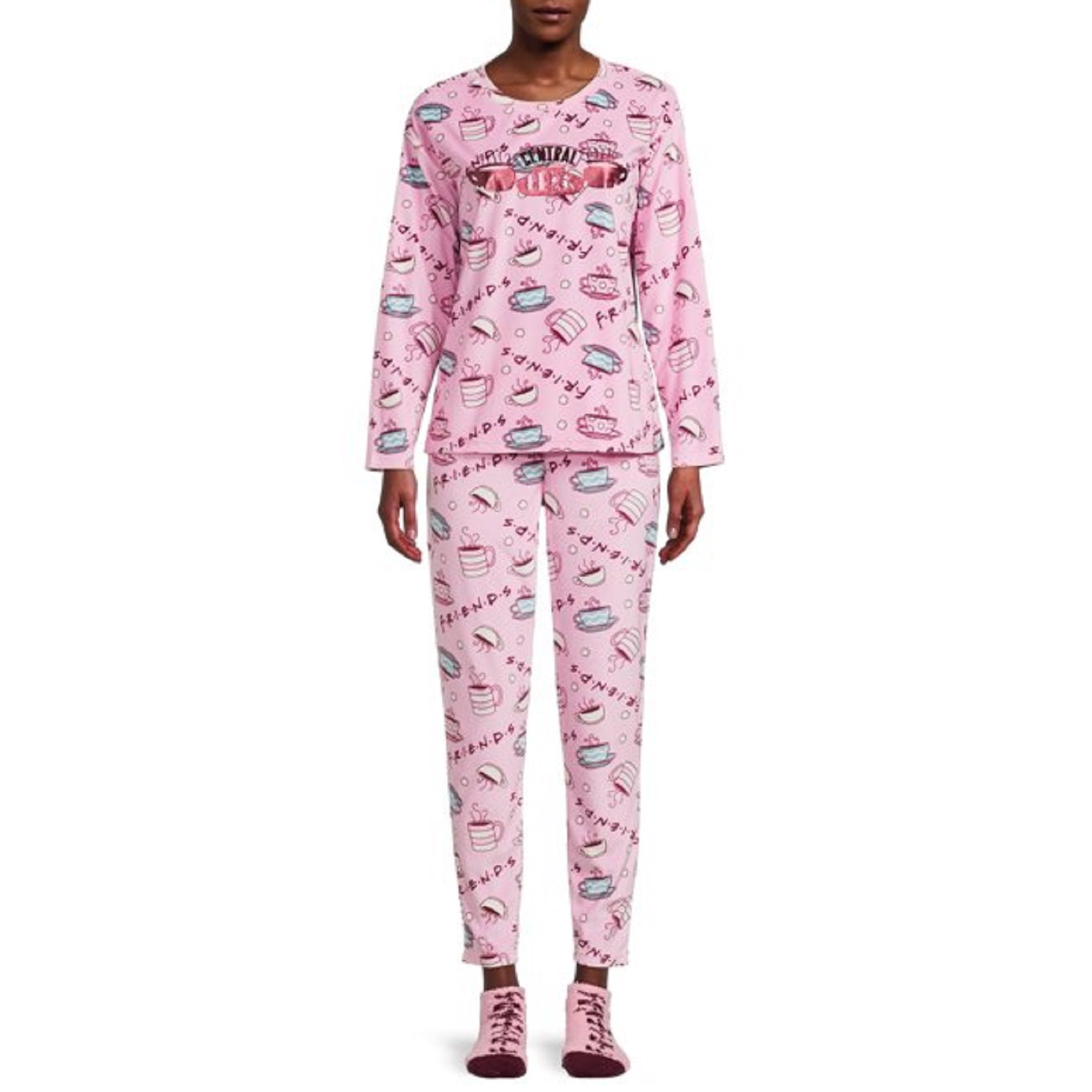Friends TV Series Womens 3 Piece Pajama Set w/ Socks - Central Perk ...