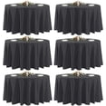 6 Pack White Round Tablecloths, 120 Inch Stain Resistant and Wrinkle ...