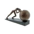 5" x 8" Brown Polystone People Sculpture with Ball, by DecMode ...