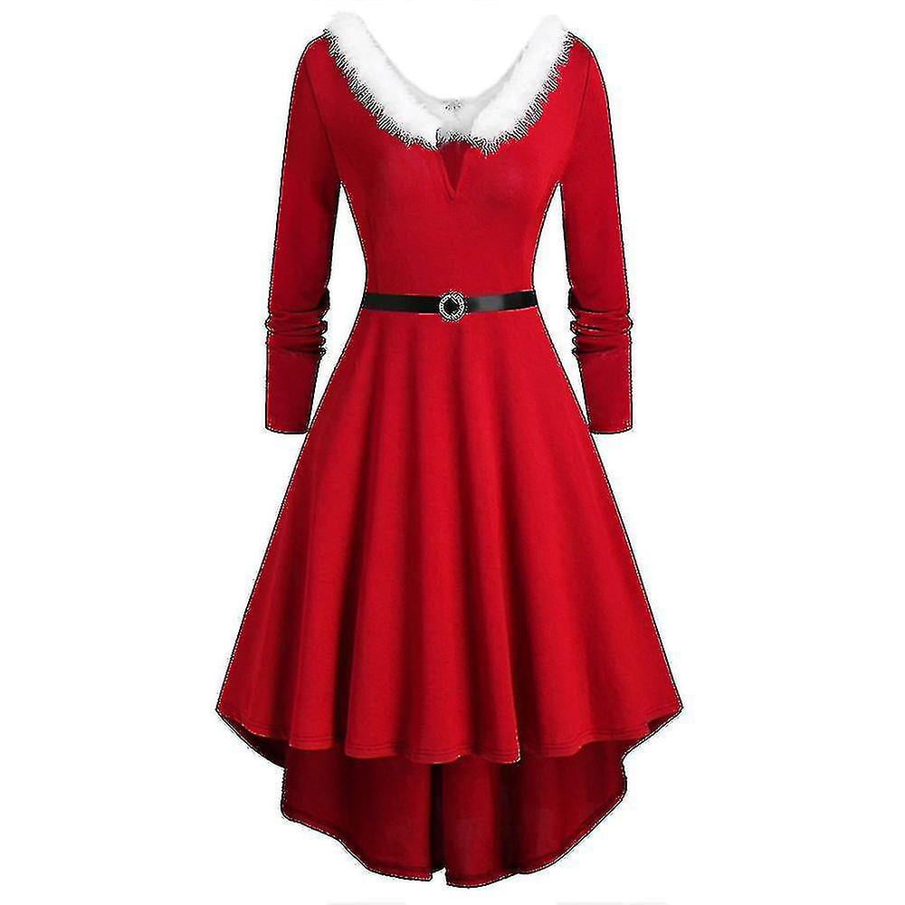 Disfraz navideño de señora Santa Claus para mujer, disfraz de fiesta de ...