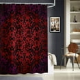 JOOCAR Red and Black Shower Curtain for Bathroom Decoration Fabric ...