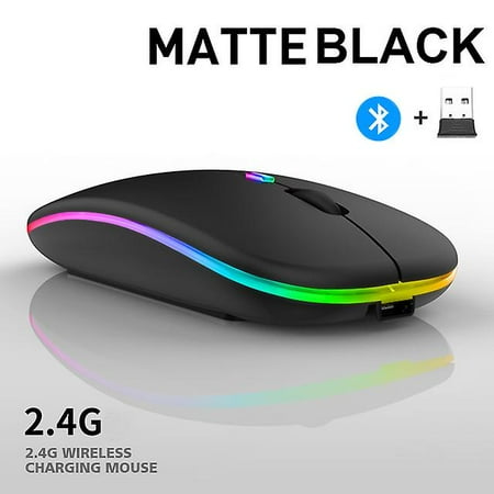 Wireless Mouse Bluetooth Rgb Rechargeable Mouse Wireless Computer ...