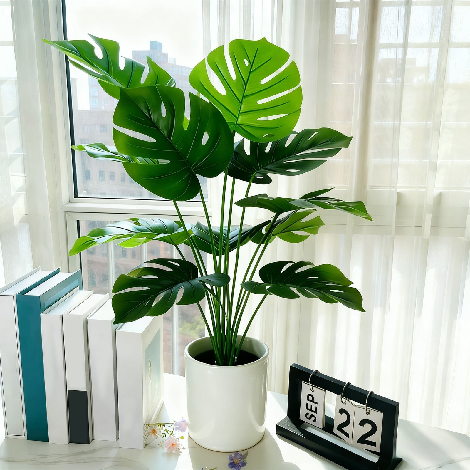 Click here for Byikun Artificial Monstera Plant For Office Desk -... prices