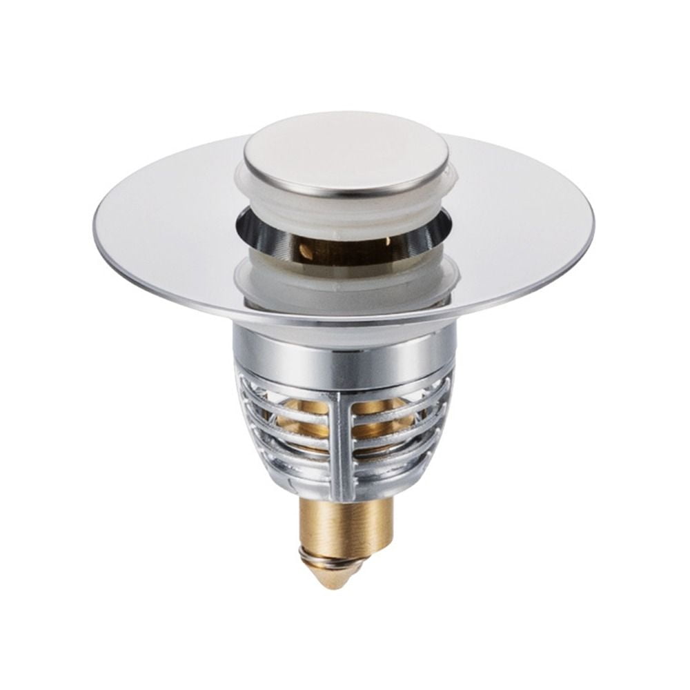 Bathroom Accessories Stainless Steel Push Type Pop Up Sink Drain Plug ...