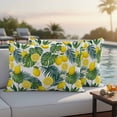 2 Pack Outdoor Waterproof Throw Pillow Covers,Yellow Lemon Green ...