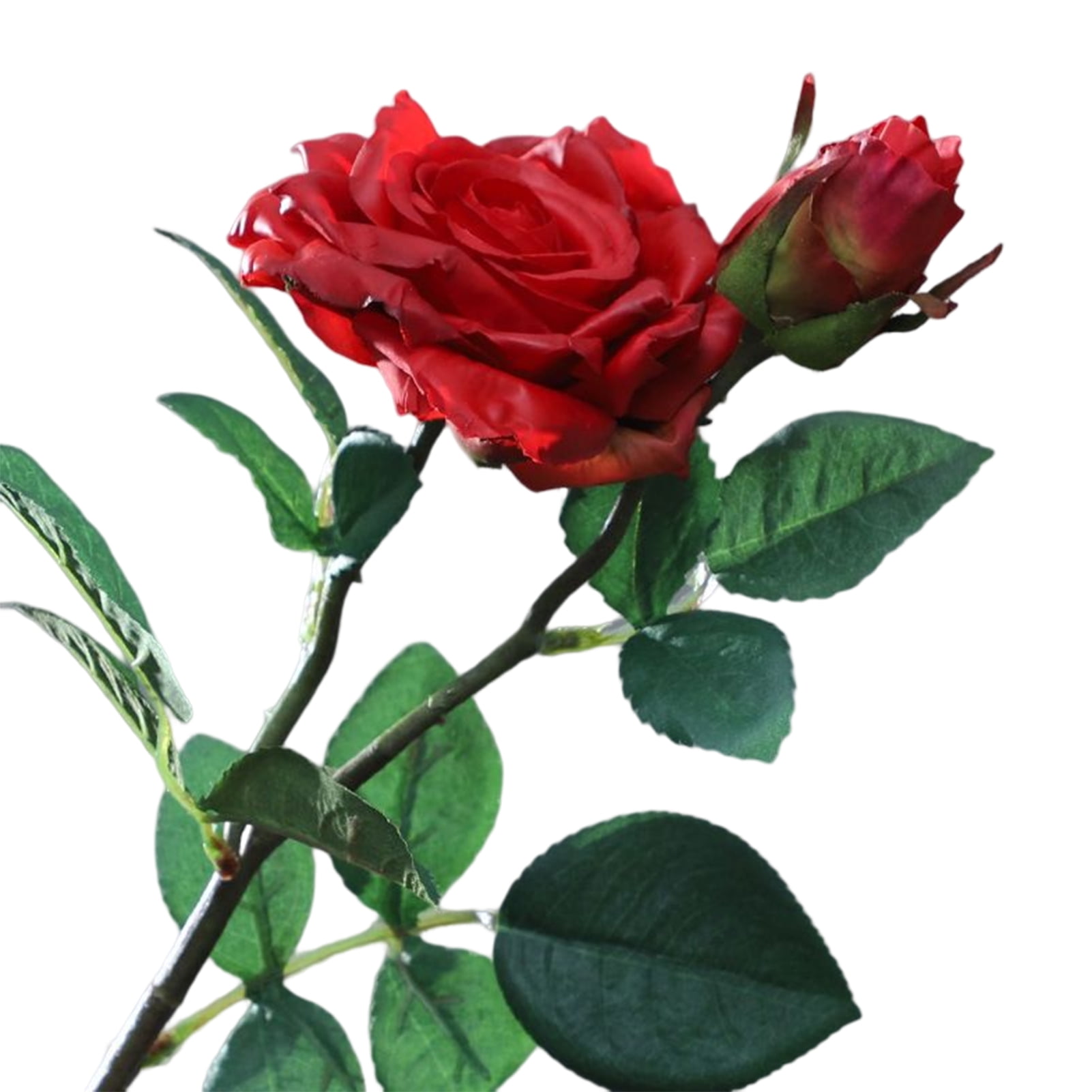 Artificial Roses, Real Touch Silk Flowers, Realistic Single Fake Flower ...