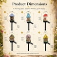 6pcs Waterproof Mini Cottage Resin Solar Garden Lamp Set, Auto Solar ...