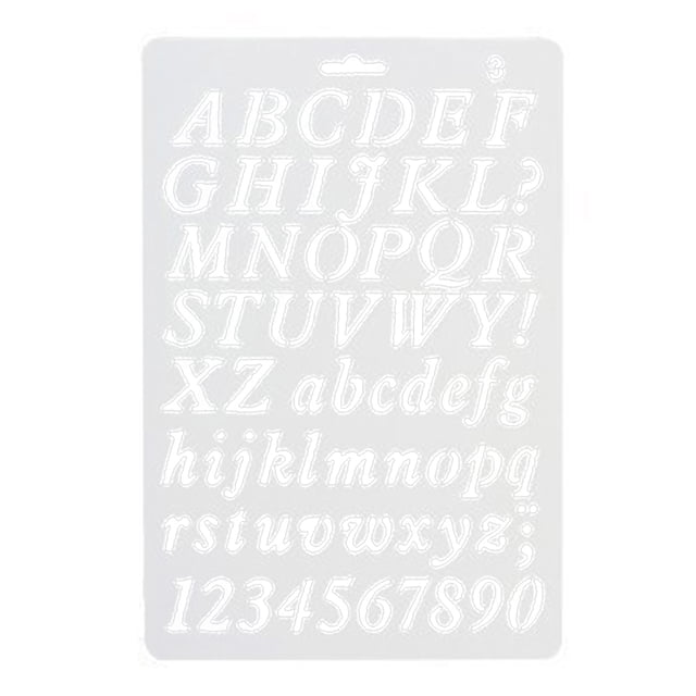 Farfi English Alphabet Number DIY Scrapbook Drawing Template Measuring ...