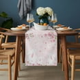 Cherry Blossom Rabbits Cotton Linen Table Runner Japanese Pink Cherry ...
