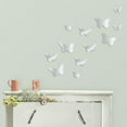 Blue Moon Studio Silver Butterfly Wall Decals 12 Pack Self-Adhesive ...