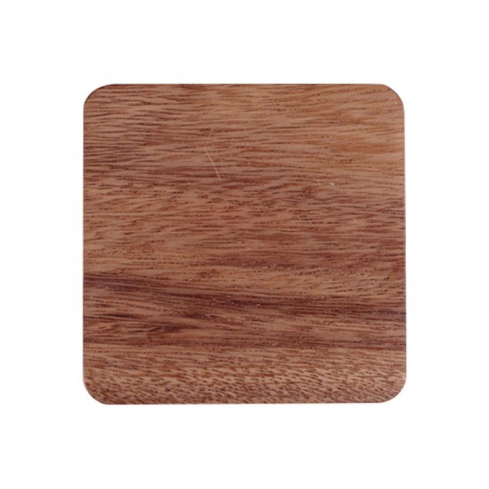 4PCS Cork & Mill Acacia Wood Coasters for Drinks, Non-slip Insulation ...