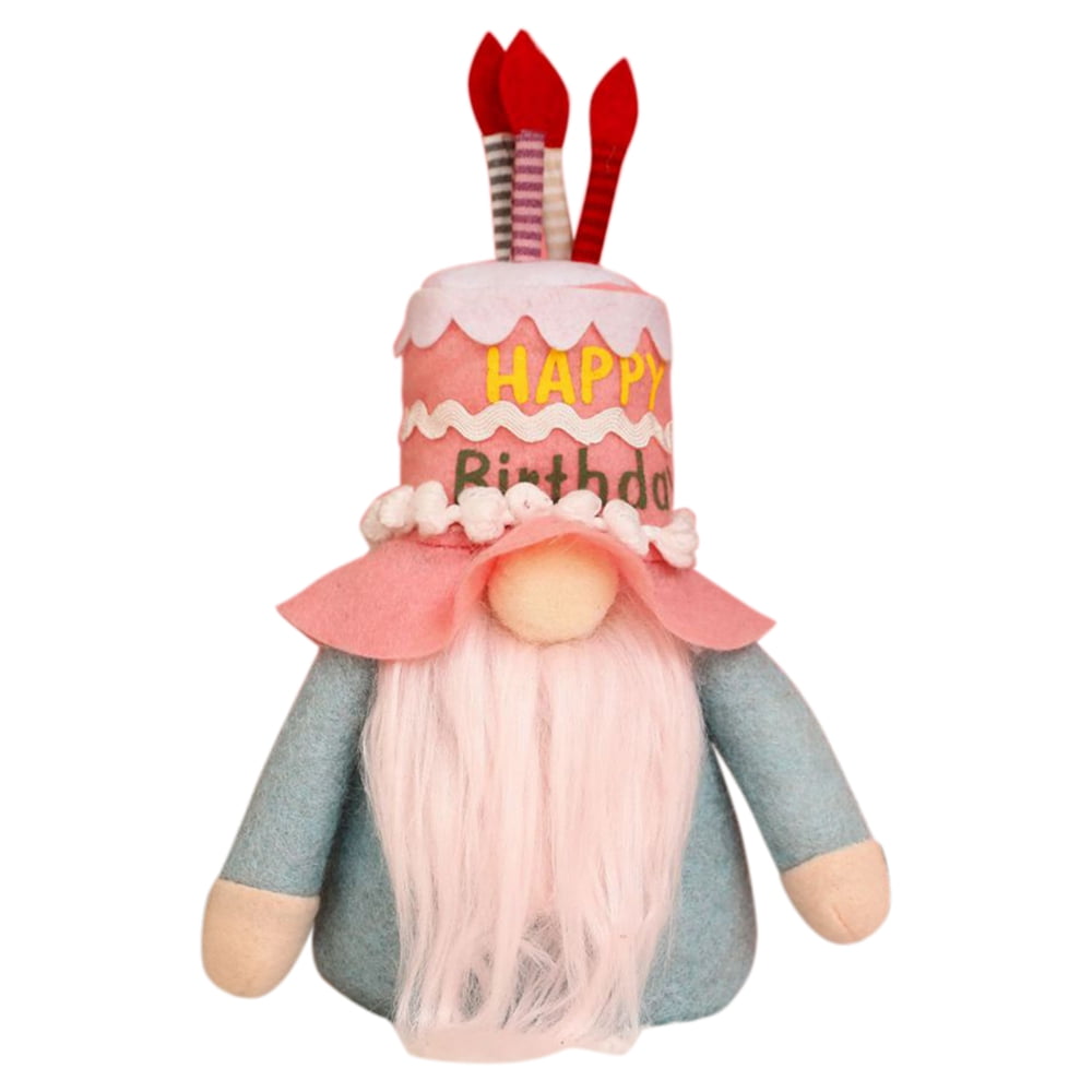 2pcs Birthday Gnomes Doll Handmade Rudolph Gnome Birthday Gift Happy ...