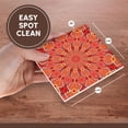 3drose, Happy Petal Mandala Pattern in Orange Red Color, Set of 8 ...