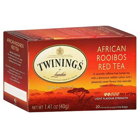 Twinings Of London African Rooibos Red Herbal Tea, 20ct (Pack of 6 ...