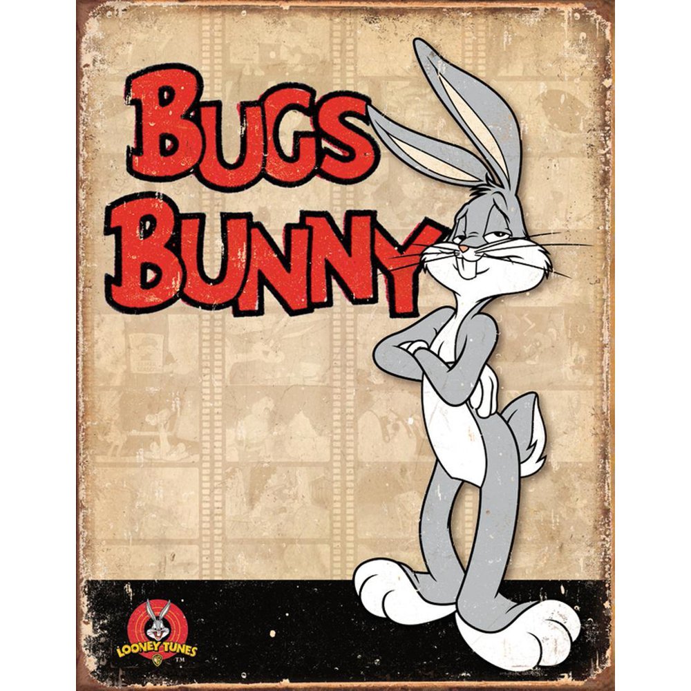 Bugs Bunny Retro Panels Tin Sign - 12.5x16 - Walmart.com - Walmart.com