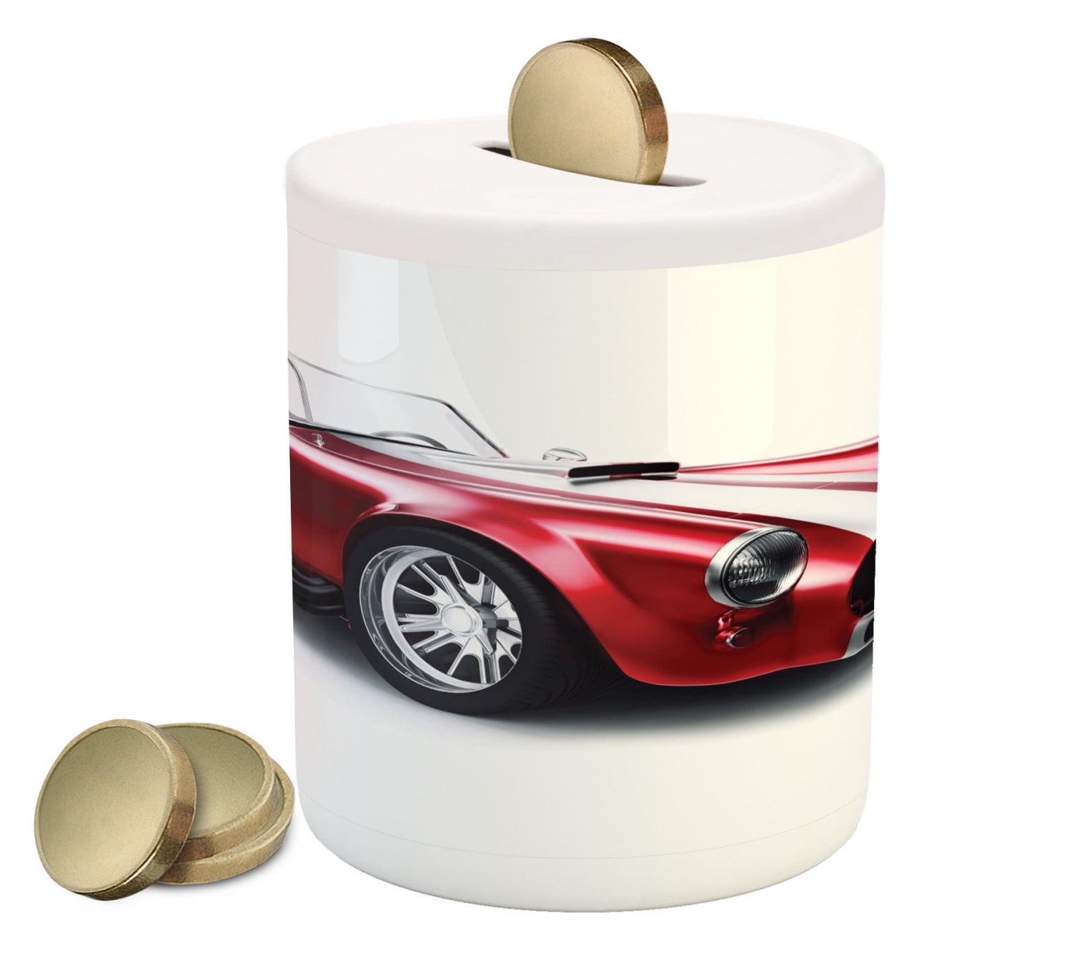 Cars Piggy Bank, Old-Fashioned Vintage Coupe Car Automobile ...