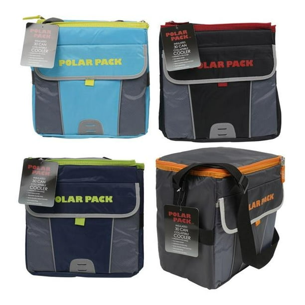 DDI 2338605 Polar Pack 30 Can Collapsible Cooler Bag, Assorted Color ...
