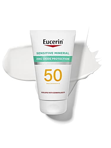 Eucerin Sun Sensitive Mineral Sunscreen Lotion SPF 50 With Zinc Oxide ...