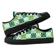 Coolcustomize Women Retro St Patrick's Clover Sneakers, Lace-Up Low-Top ...