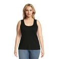 Terra & Sky Women's Plus Size Ribbed Tank Tops 2-Pack, Cotton Spandex ...