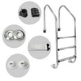 XtremepouwerUS 3 - Step Swimming Pool Ladder With Stainless Steel Steps ...