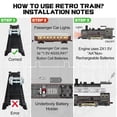 Classic Model Train Set w/ Light & Sound, Train Toy with Locomotive ...