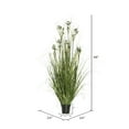 Vickerman 48" PVC Artificial Potted Green Grass with Pomp Balls ...