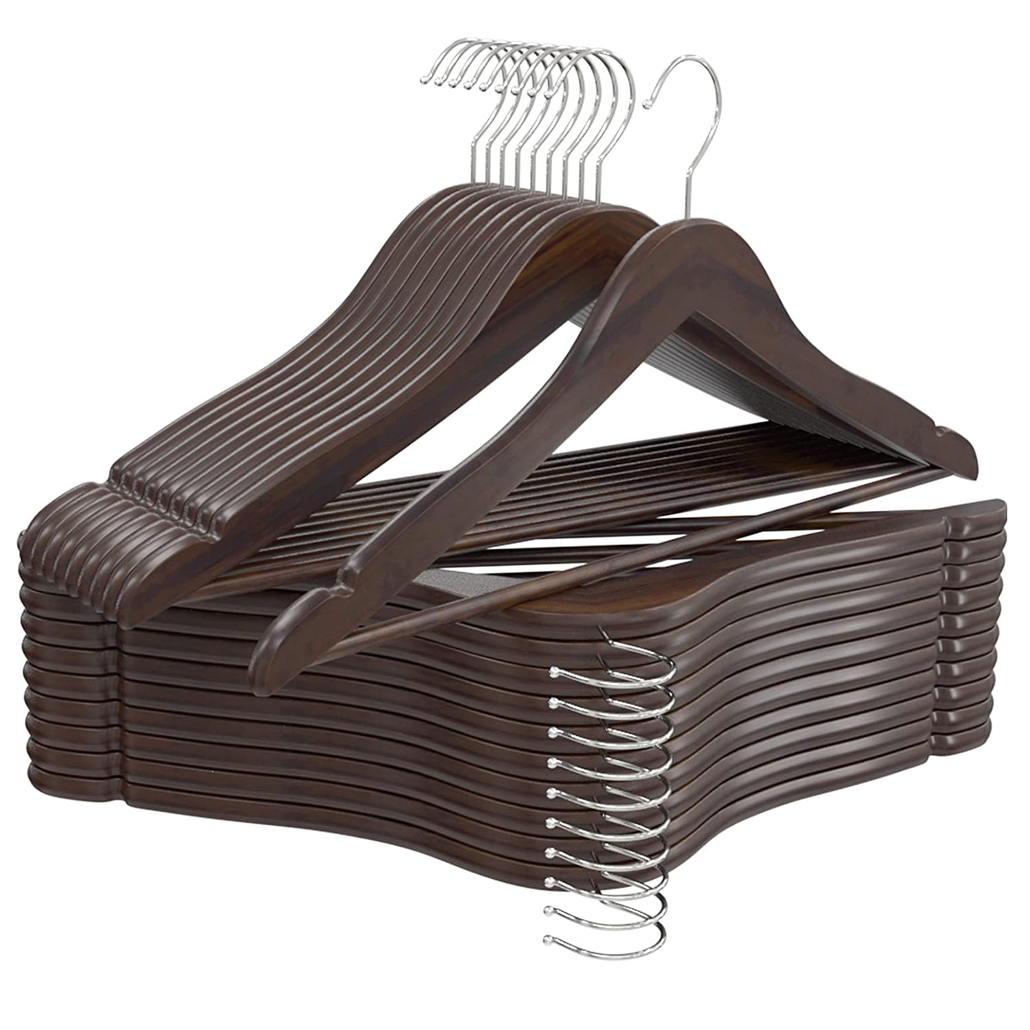 Wood Hangers Smooth Finish Wooden Hangers,Durable Clothes Hangers for ...