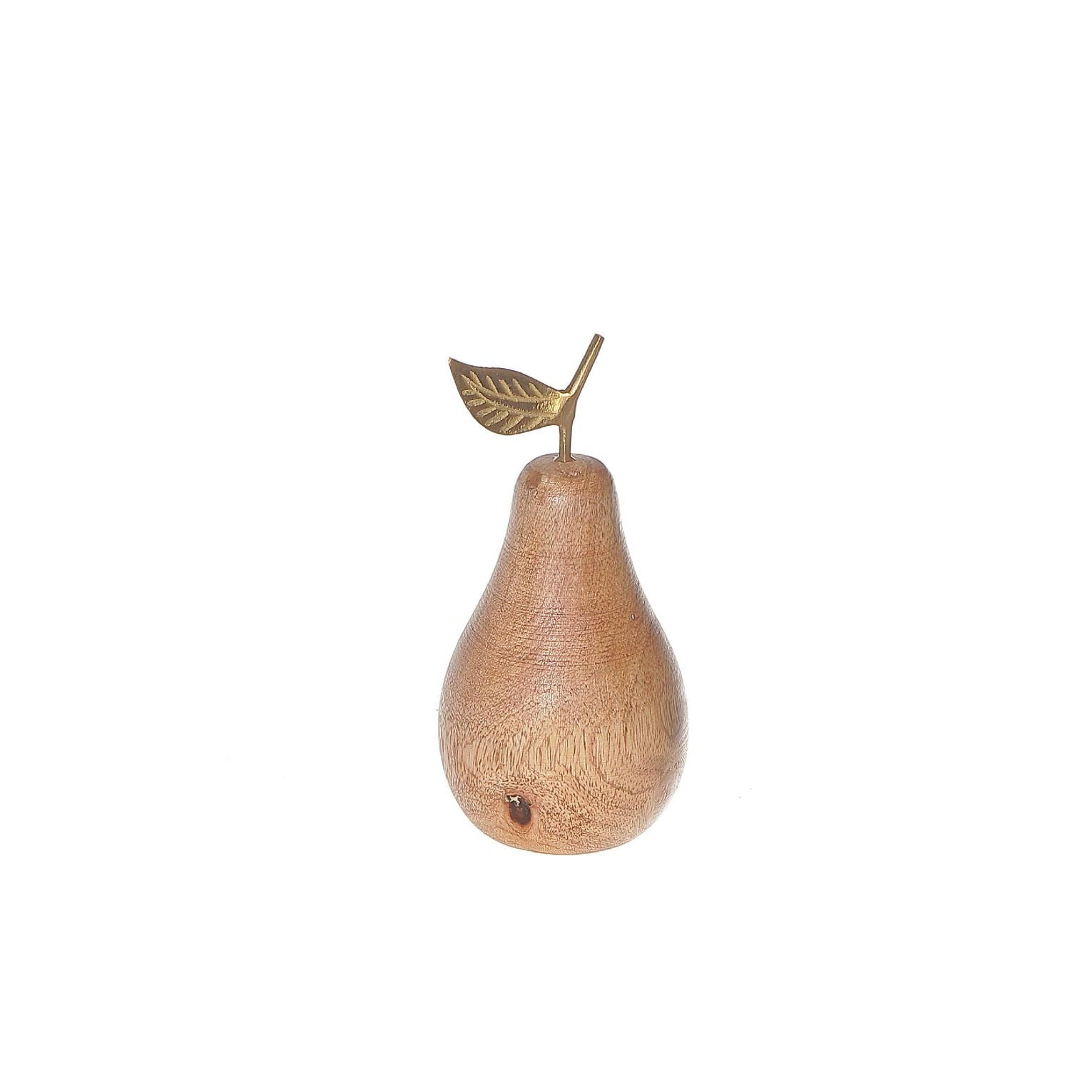 Click here for Ih Casadécor Mango Wood Decorative Pear (4x4) In (... prices