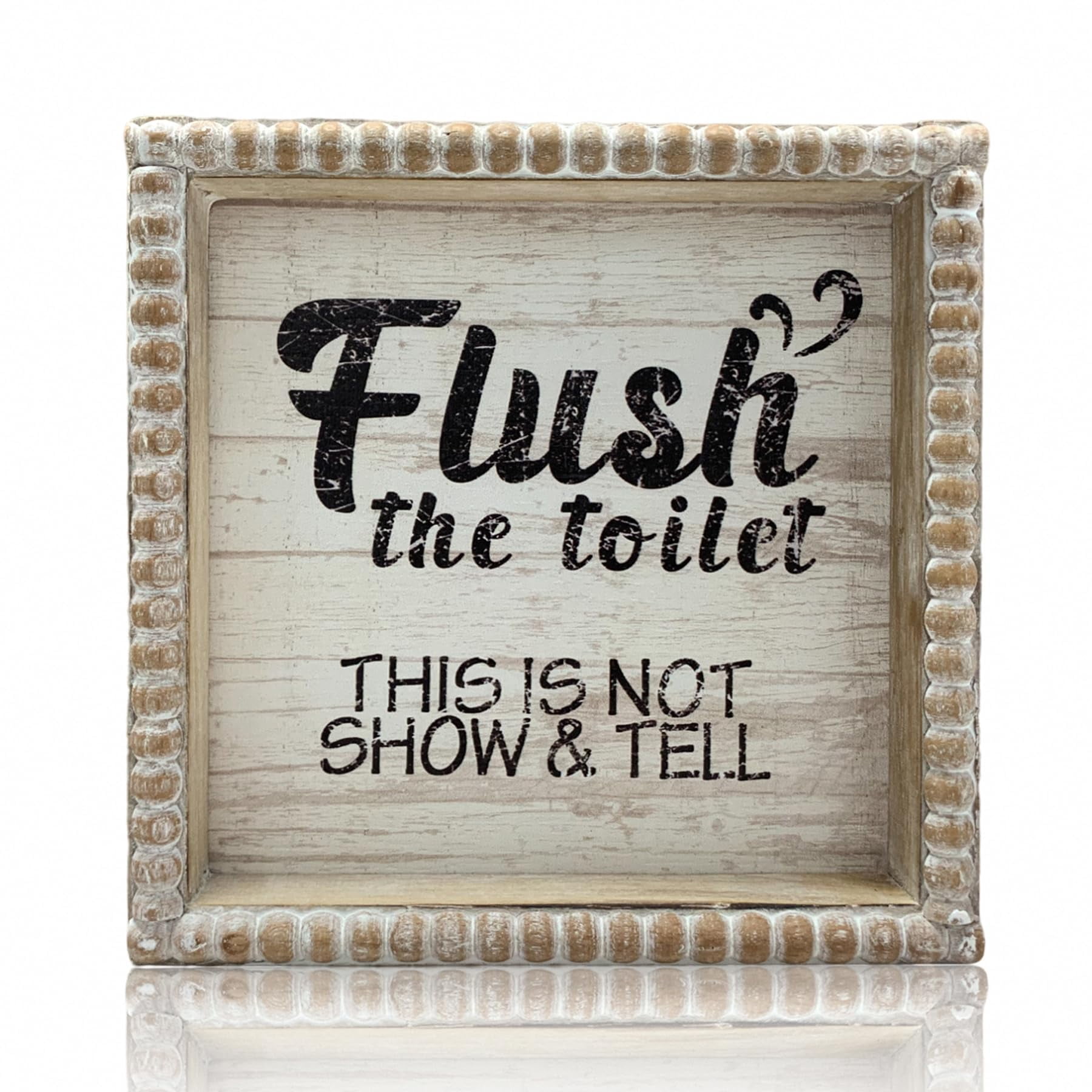 Letrero decorativo ZlFart Flush Inodoro Bathroom Rules blanco | Walmart ...