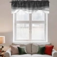 Black Gradient Tie Up Valance Curtains Watercolor Abstract Black ...