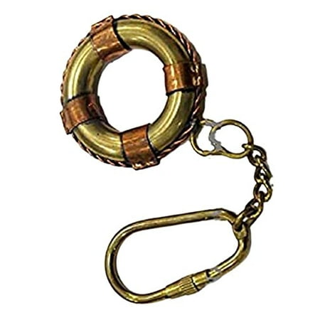 NauticalMart Life Saver Keychain Real Brass By Nauticalmart | Walmart ...