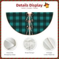 Christmas Tree Skirt - Teal On Black Plaid Halloween Tree Skirt Winter ...