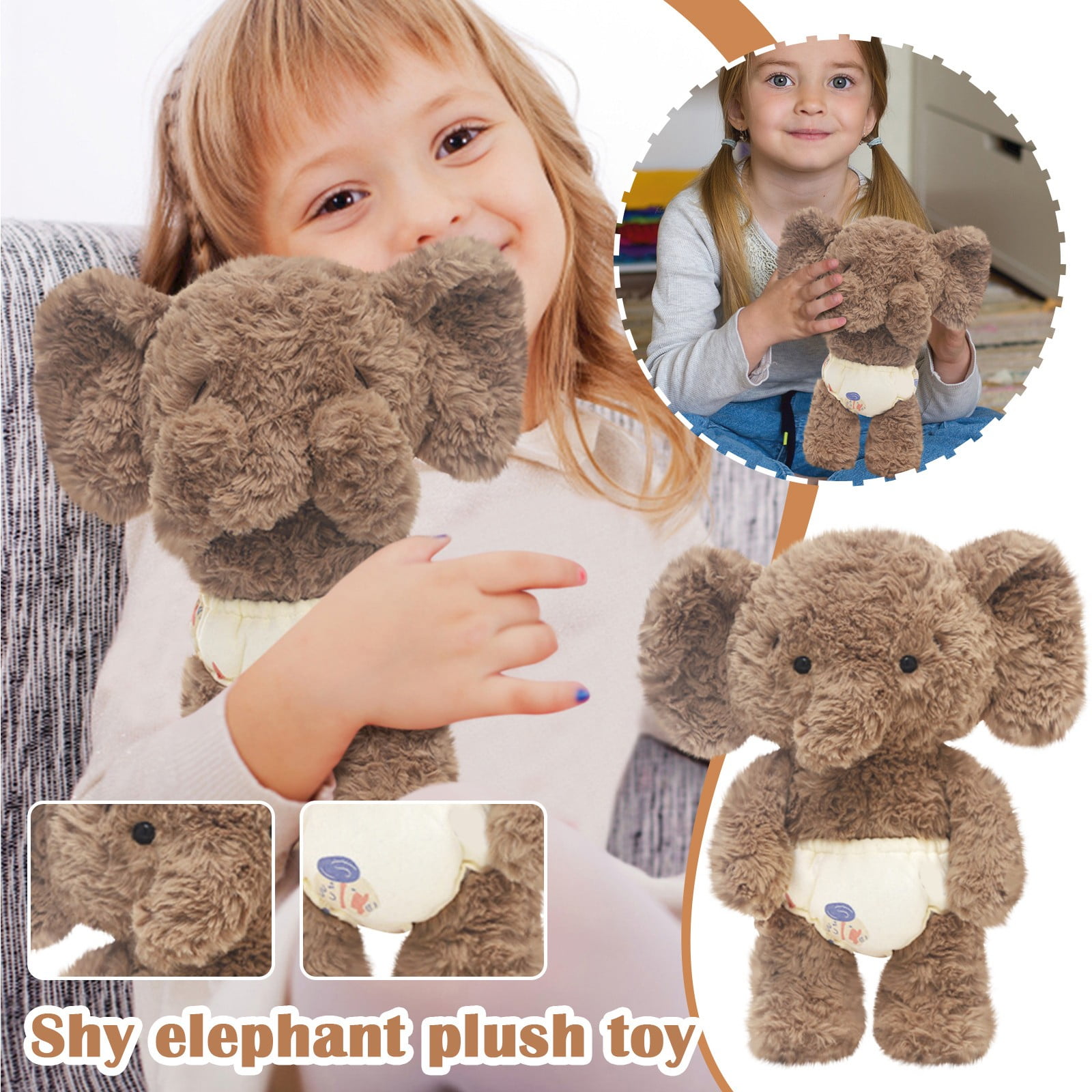 Jellycat Elephant, Jellycat Stuffed Animals Toy, 13.7 Inch Jellycats ...
