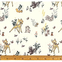 1 Yard - Disney Toy Story Woody Buzz Lightyear & Forky on Gray Cotton ...
