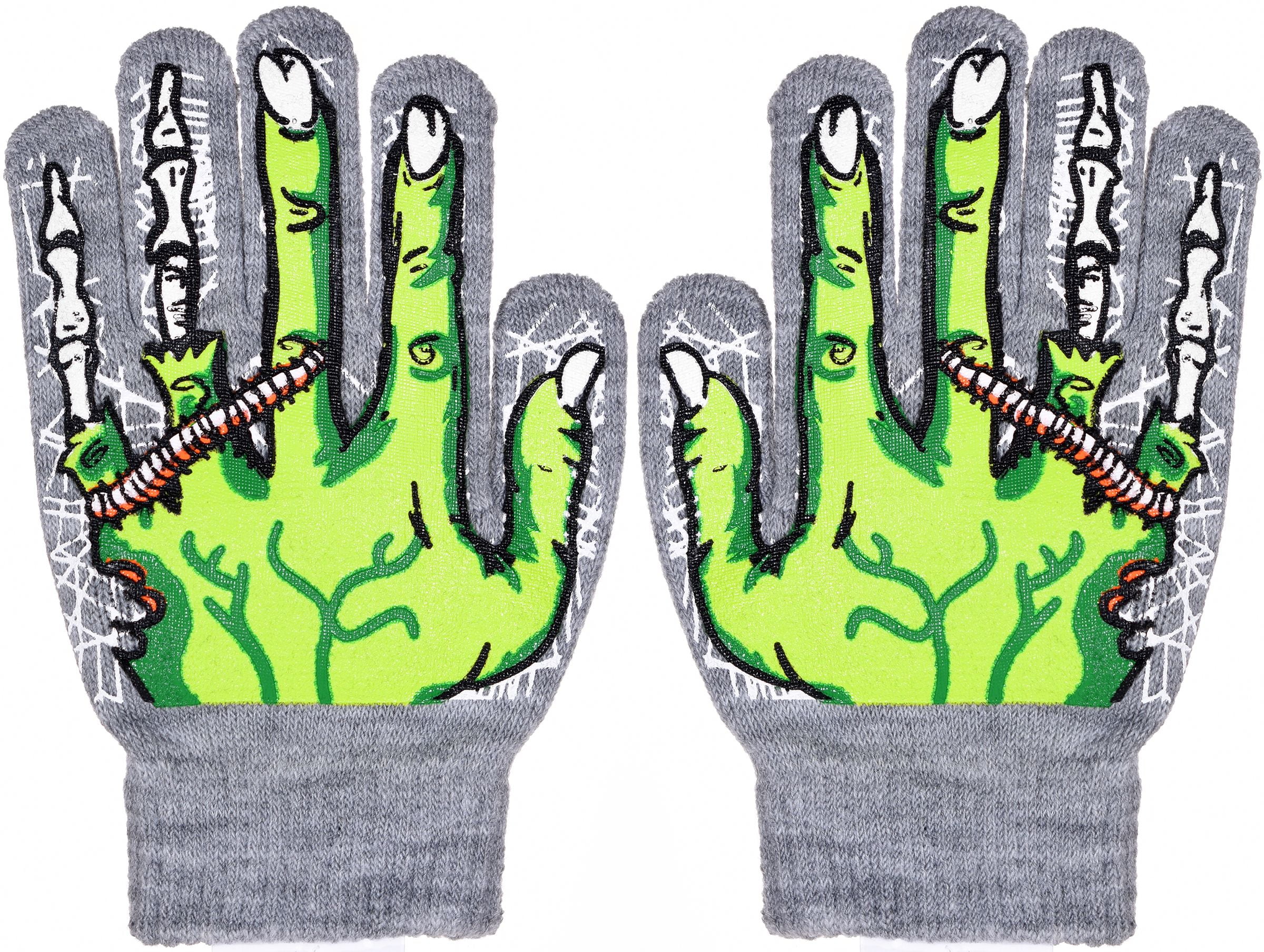 Boys Scary Skeleton & Monster Knit Glove Sets in 12 Creepy Styles and ...