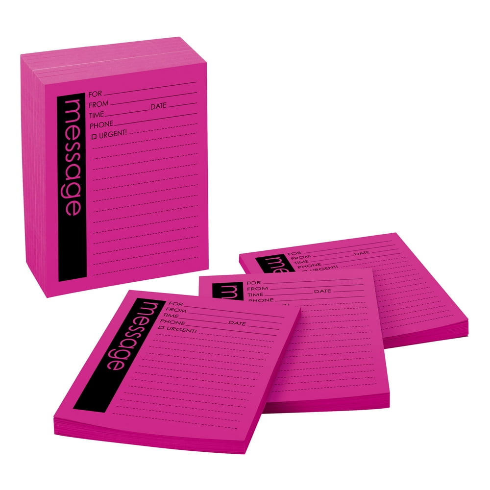 Post-it Super Sticky Lined Message Pads, 4" x 5",Fuchsia, 12 Pads ...