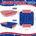 50 Pcs Patriotic Party Snack Trays, Disposable American Flag Paper ...