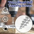 #8 x 1-1/4" Truss Head Fast Self Tapping Screws, Alloy Steel Wood ...