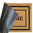 First Concept 18 in. W X 30 in. L Black/Brown Welcome Coir Door Mat ...