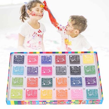 Colorations Kids Jumbo Washable Stamp Pads, Large Colored Ink for ...