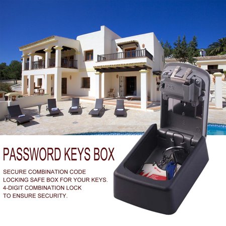 4 Digit Combination Password Keys Box Key Storage Organizer Box Wall ...