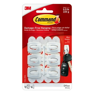 Command Clear Hooks, Medium, 6 Hooks, 12 Strips/Pack - Walmart.com