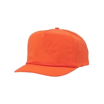 Adjustable Nylon Crinkle Neon Orange Golf Cap - Snapback, One Size ...