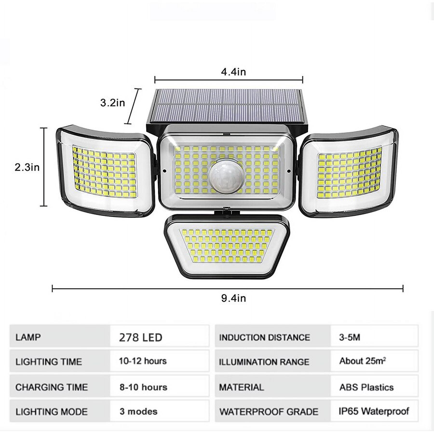 Luces solares LED para exteriores, lámpara de pared con Sensor de ...