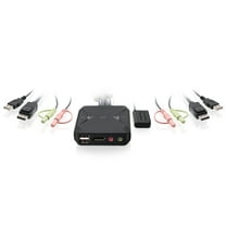 StarTech SV411KUSB 2 Port USB KVM Switch w/ Audio & Cables - Walmart.com